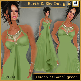 Second Life Marketplace - Queen of Saba green - Earth & Sky Designs